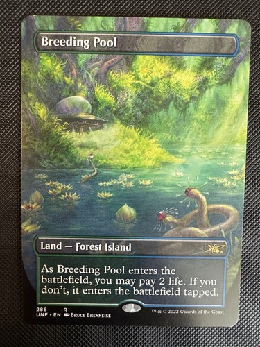 Magic the Gathering : Breeding Pool Land, Unfinity | eBay