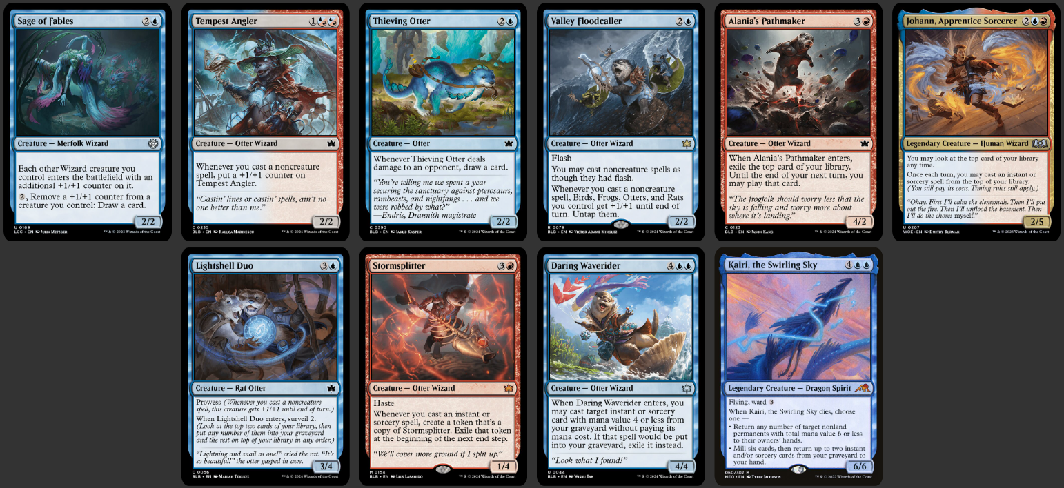 Alania, Divergent Storm MTG EDH Commander Deck , The "Otter" Wizards ...