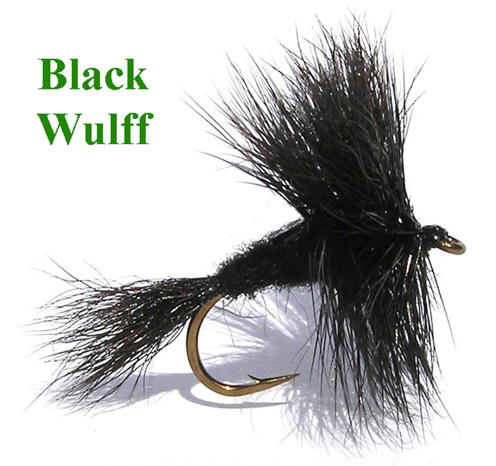 Wulff Dry Flies Black White Royal Grey Wulff Trout Fly Choice of Size ...