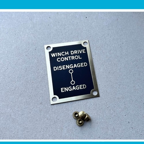 WINCH DATA PLATE M38 M38A1 BRASS TAG & attaching rivets | eBay