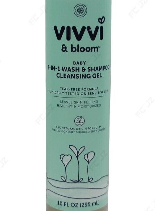 Vivvi & Bloom Gentle 2-in-1 Tear Free Baby Wash and Shampoo Cleansing ...