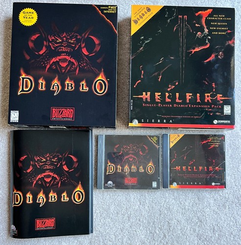 DIABLO & Hellfire Expansion - PC BIG BOX BUNDLE 1998 CD-ROM | eBay