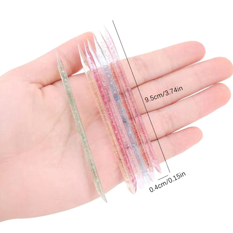 Double-head Crystal Cuticle Pusher Cuticle Removal Tool Orange Nails ...