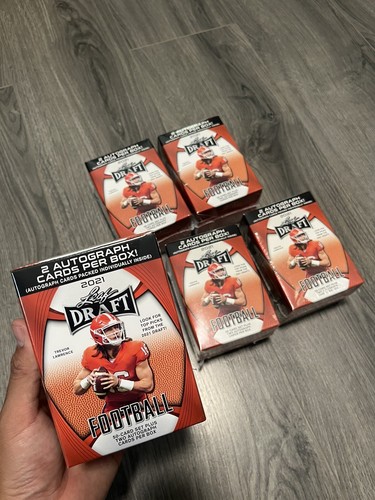 5 Box Lot Of 2021 Leaf Draft Football Factory Sealed Blaster Boxes | eBay
