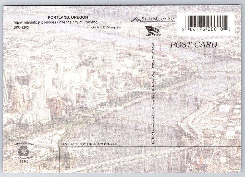 Vintage Postcard Continental Portland Oregon Aerial View | eBay