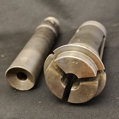 Hardinge #22 7/16" Round Feed Finger/Collet Combo, Screw Machine Lathe ...