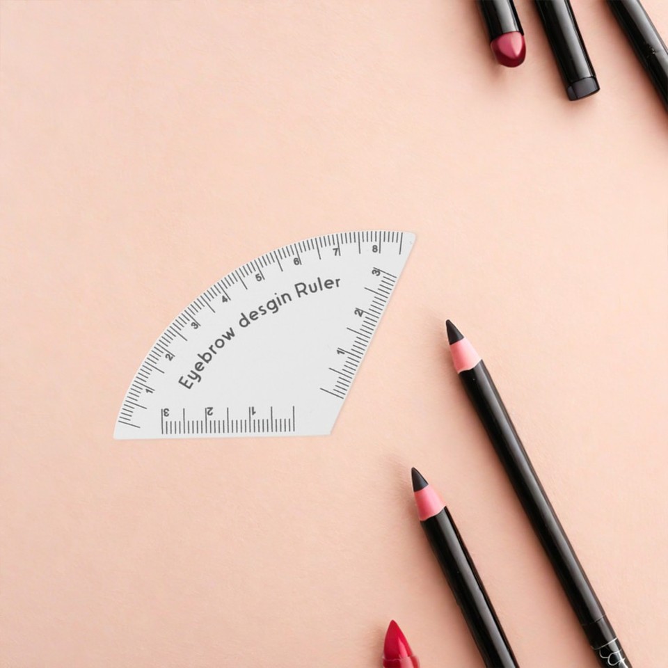 Eyebrow Ruler: Brow Ruler Adhesive Eyebrow Stencil Guide Measuring Tool ...