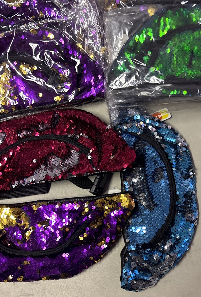 LOT of 31 ASSORTED SEQUIN FANNY PACKS 4 COLORS FREE SHIPPING | eBay