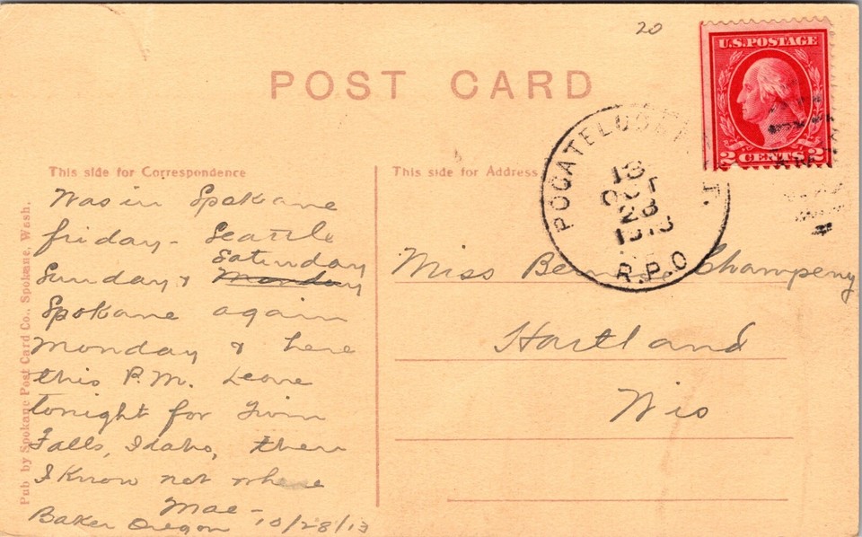 Postcard Reception Area at The Antlers Hotel in Baker, Oregon | eBay