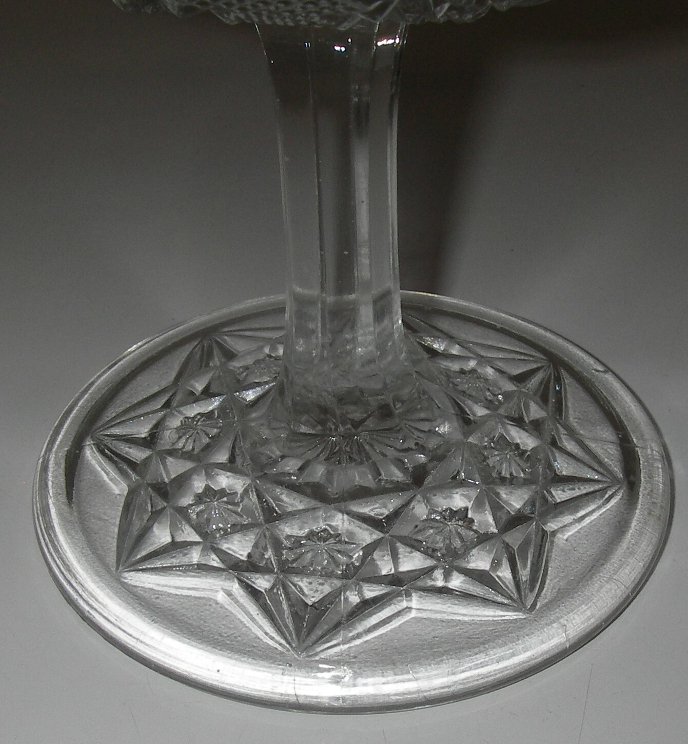 EAPG Glass Bryce Higbee MADORA Clear Compote scalloped AKA Arrowhead in ...