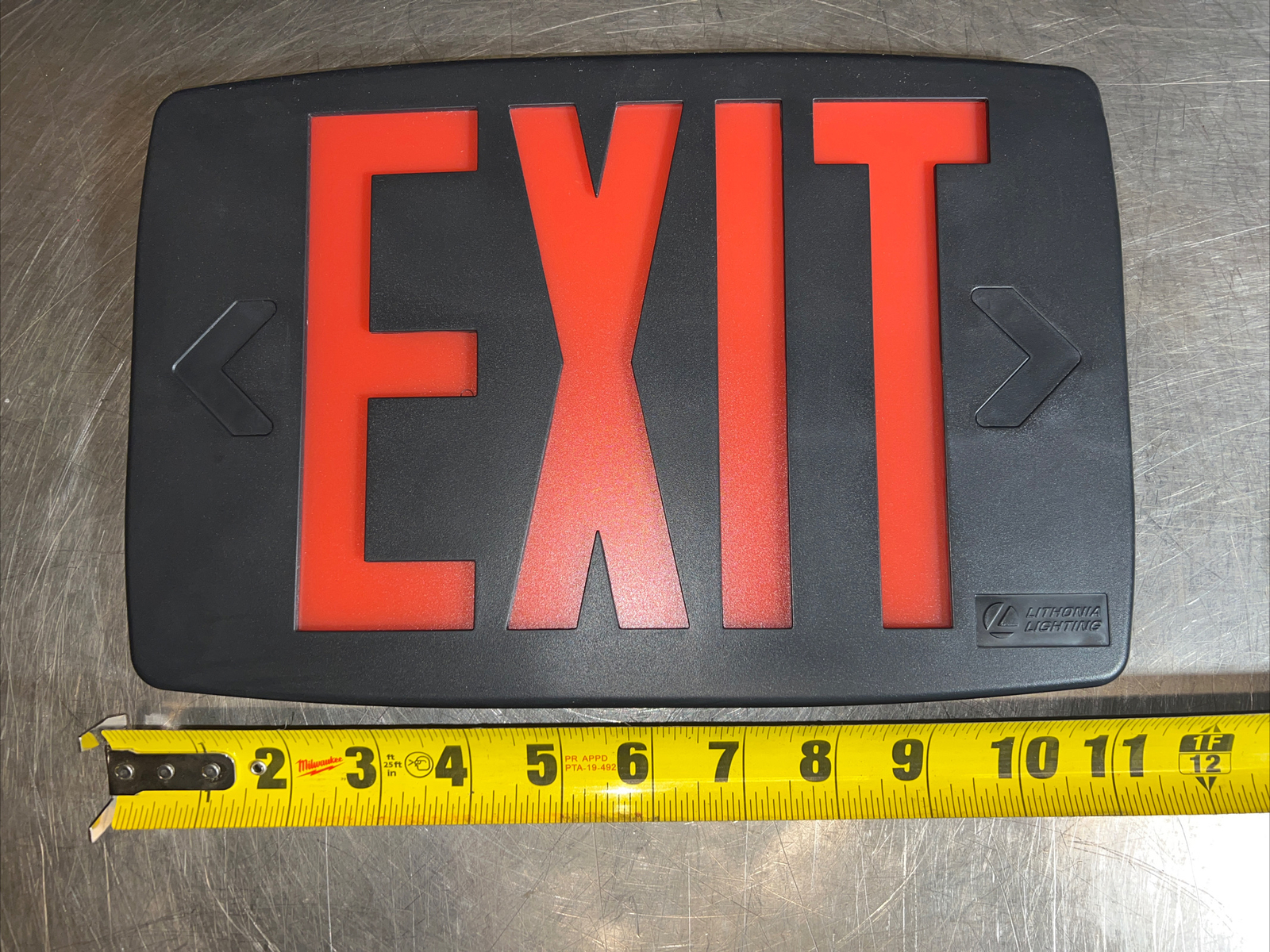 LITHONIA LIGHTING EXIT SIGN REPLACEMENT FACE PANEL RED LETTERS Nos ...