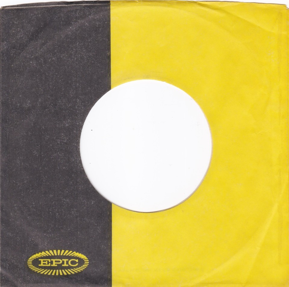 60s EPIC RECORDS LABEL WIDE YELLOW/BLACK #18 7" 45RPM Original Record ...