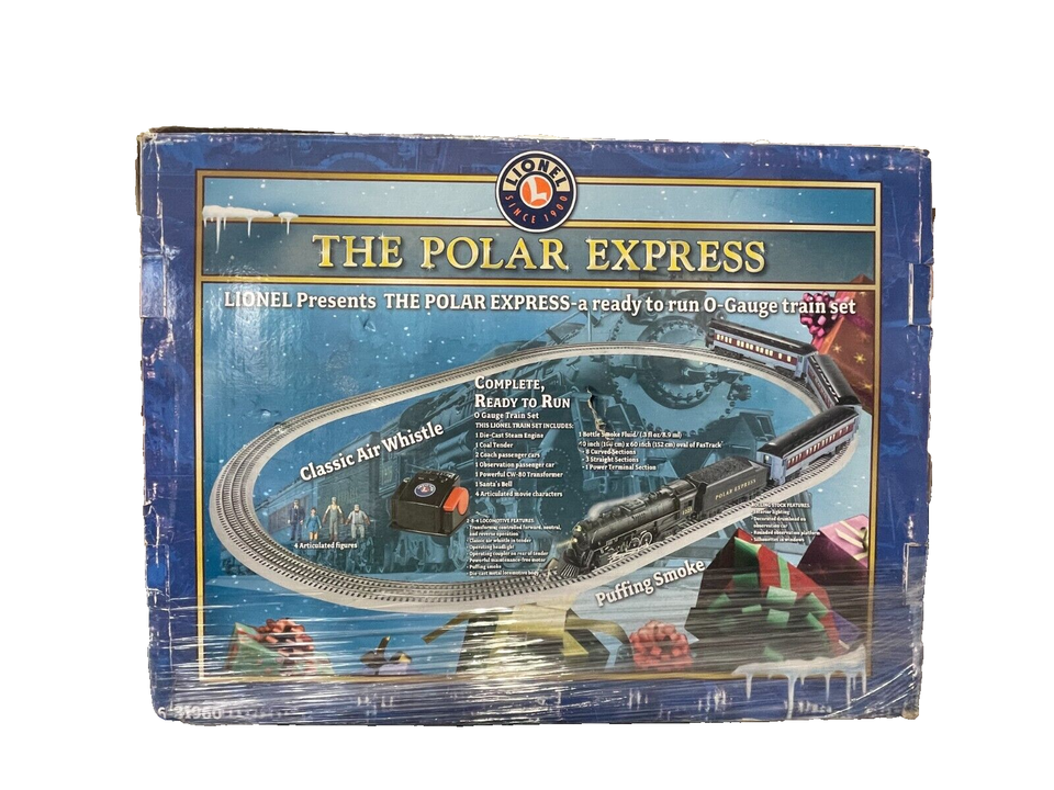 Lionel 6-31960 O Gauge The Polar Express Steam Passenger Train Set TORN ...