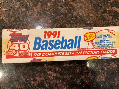 1991 TOPPS Baseball Complete Set Factory Sealed | eBay