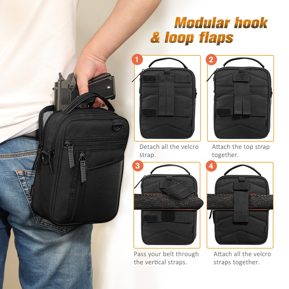 Pistol Bag Carry Gun Holster Tactical Handgun Shoulder Bag Padded Gun ...