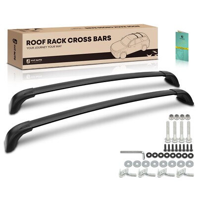 Black Aluminum Alloy Roof Rack Rails Cross Bars for Toyota Highlander ...