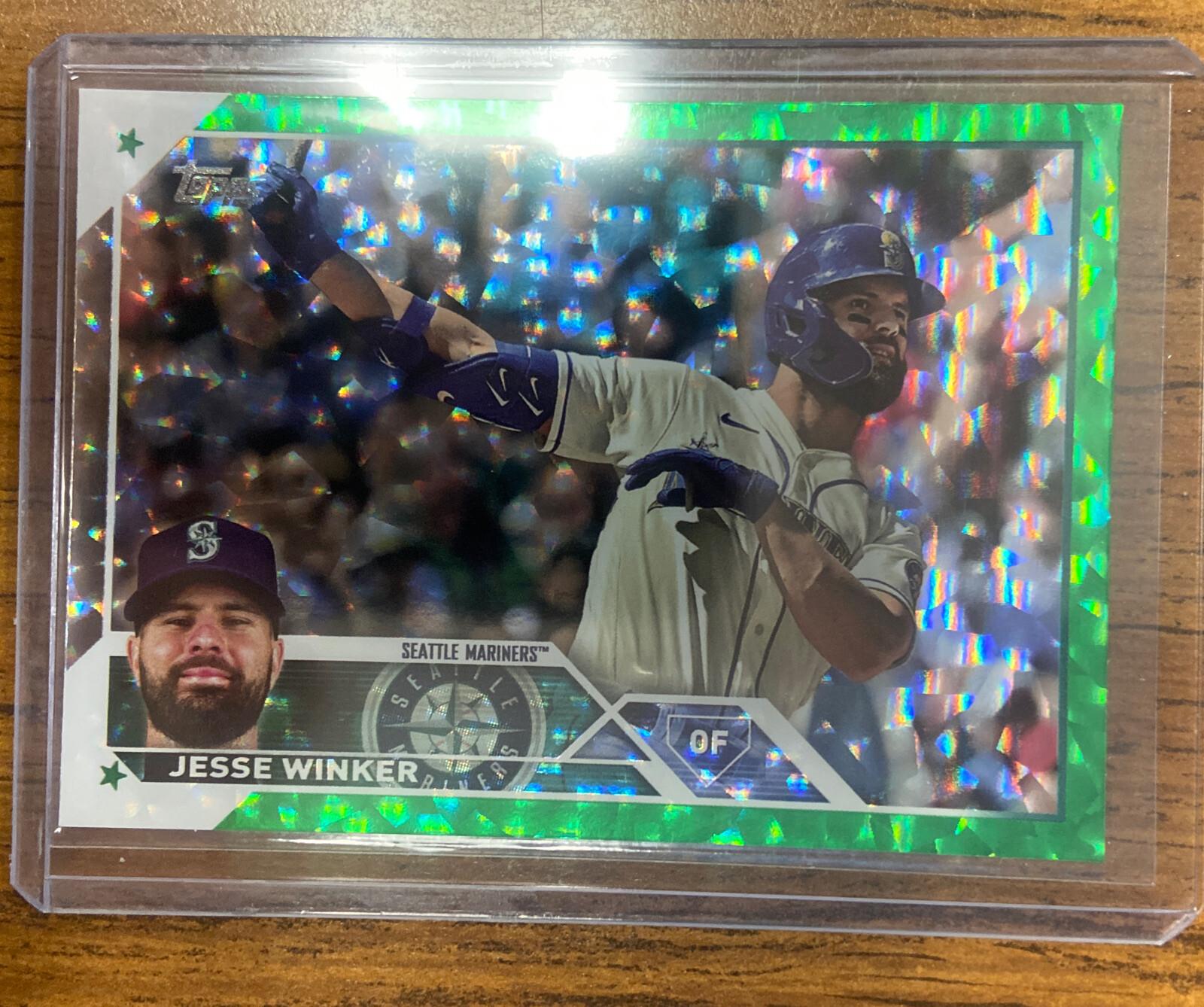 2023 Topps Series 1 #306 Jesse Winker Green Ice Foil /499 Seattle ...