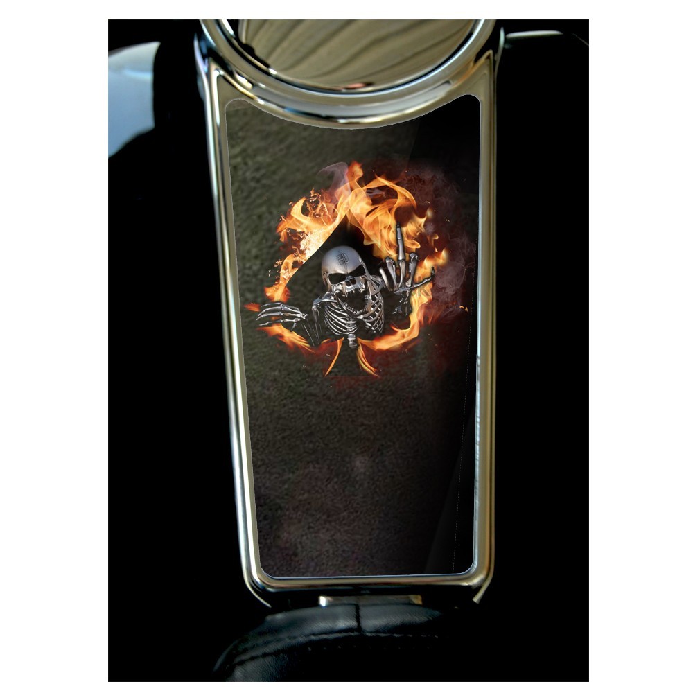 Laminated Gas Tank Dash Console Insert -87-07 Harley Touring - Skull ...
