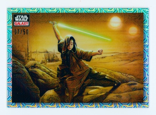 2023 A Young Jedi's Stance Topps Chrome Star Wars Galaxy Mojo 7/50 #52 ...