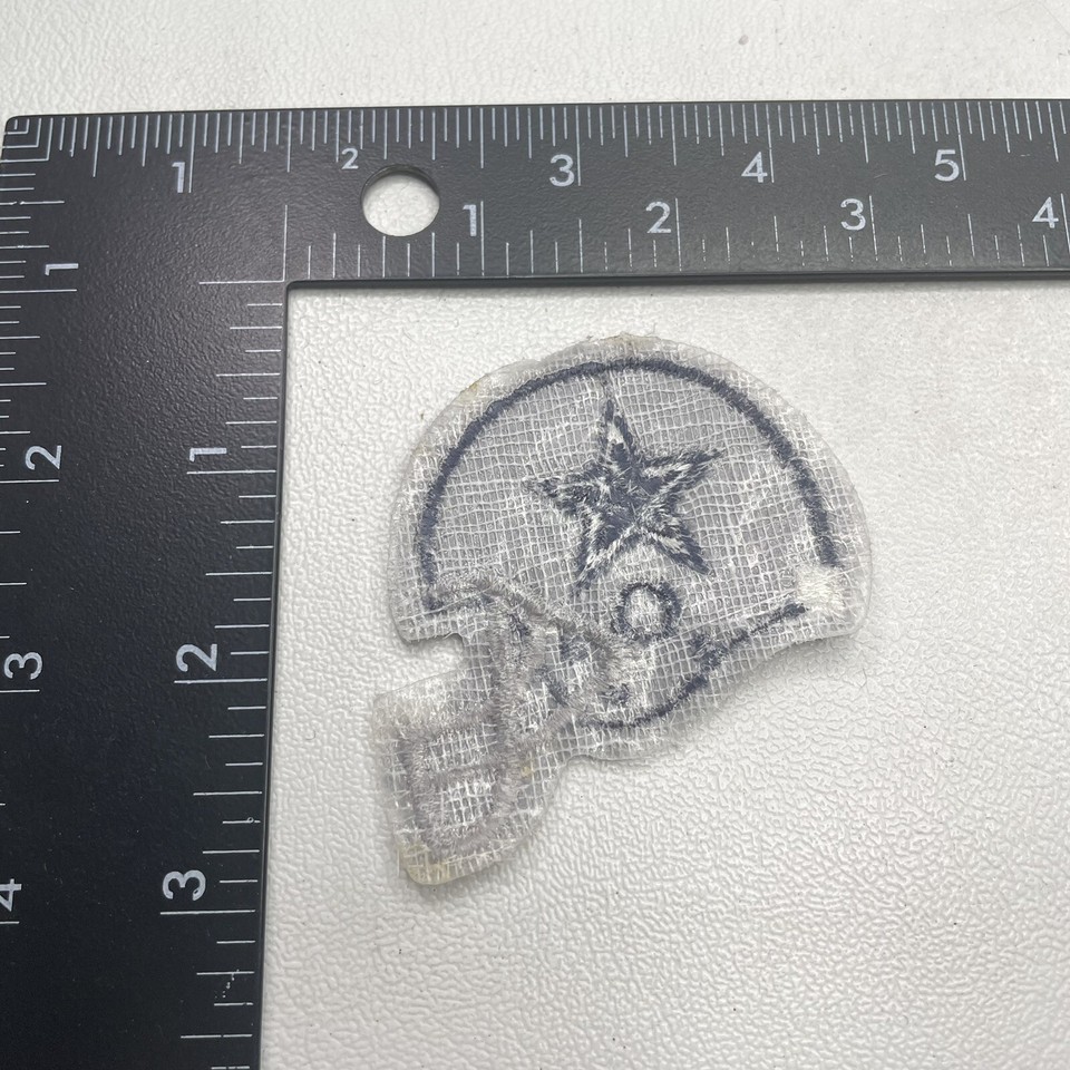 Vtg As-Is Somewhat Distressed FOOTBALL HELMET W/ BLUE STAR Patch 25YB ...