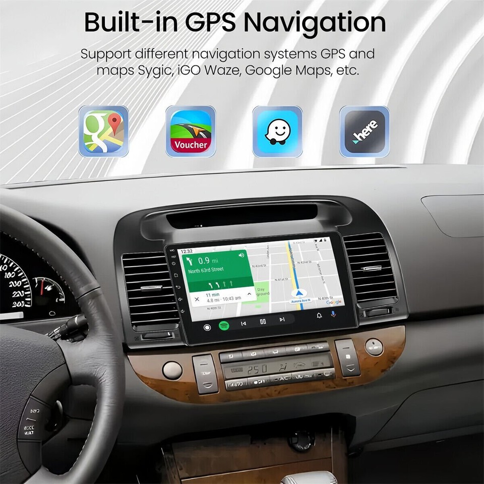 4+64G 9" Car Stereo Radio for Toyota Camry 2000-06 GPS Touch Screen ...
