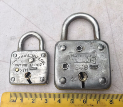 Vintage National NU-LOK Padlocks X 2 NO KEYS | eBay Australia