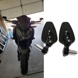 Black Motorcycle 7/8" Bar End Rear View Mirrors For Kawasaki Z900 Z1000 ...