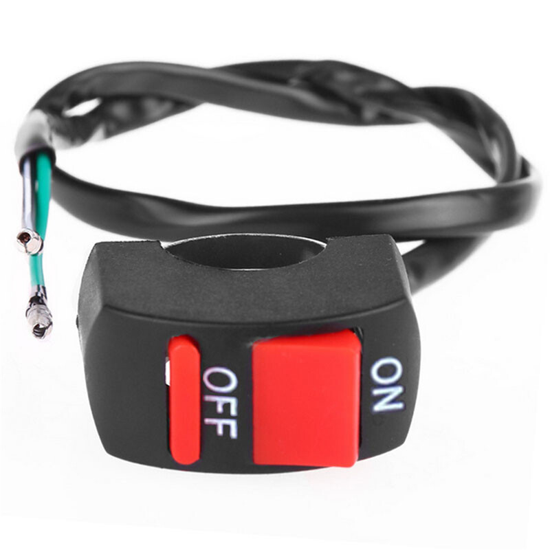 Universal Handlebar Motorcycle Switch ON-OFF Button LED Angel Eye Light ...