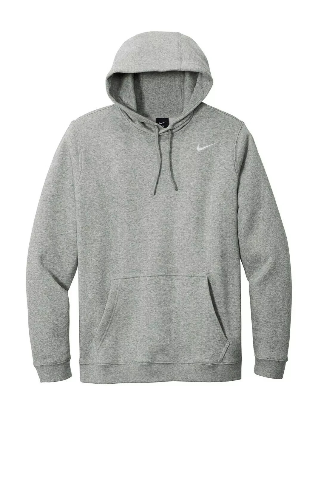 Nike Men's Club Fleece Pullover Hoodie Light Heather Grey S-XXL CJ1611 ...