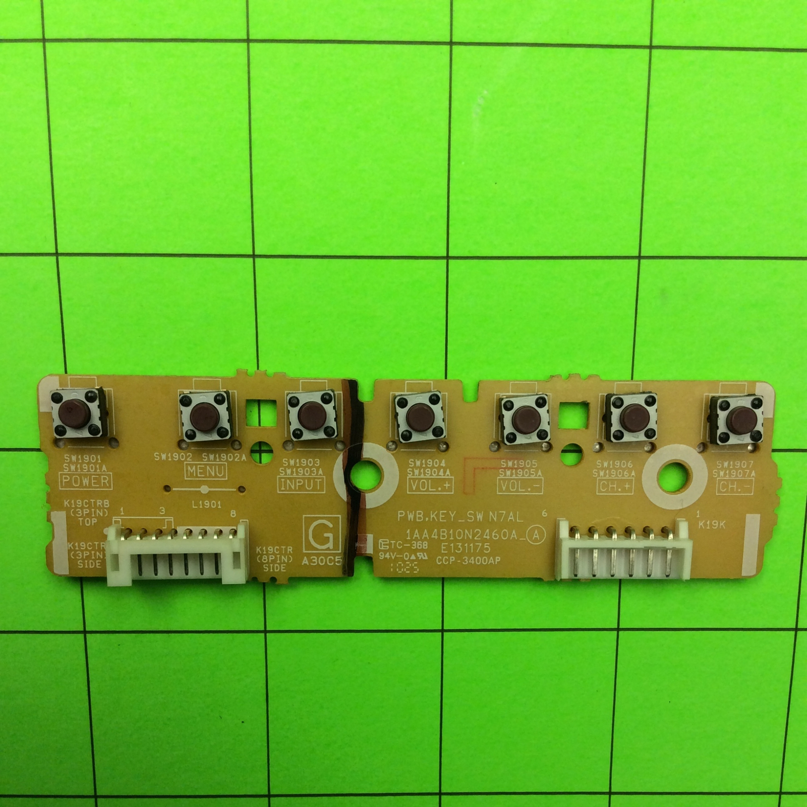 Sanyo DP50740 Plasma Television Key Button Board 1AA4B10N2460A CCP ...