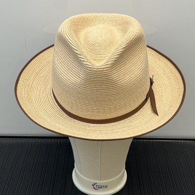 STETSON STRATOLINER SPECIAL EDITION HEMP BRAID FEDORA HAT 50th Ann ...