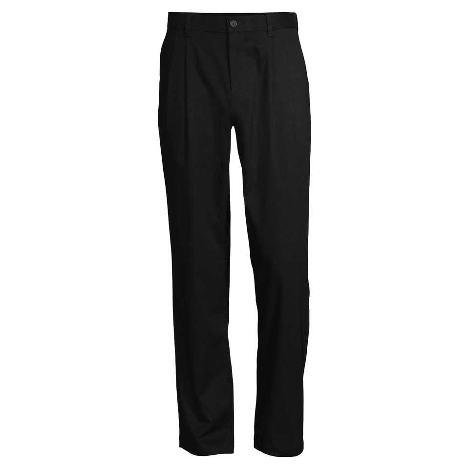 George Mens Pleated Front Wrinkle Resistant Pants Black Soot Size 32x30 ...