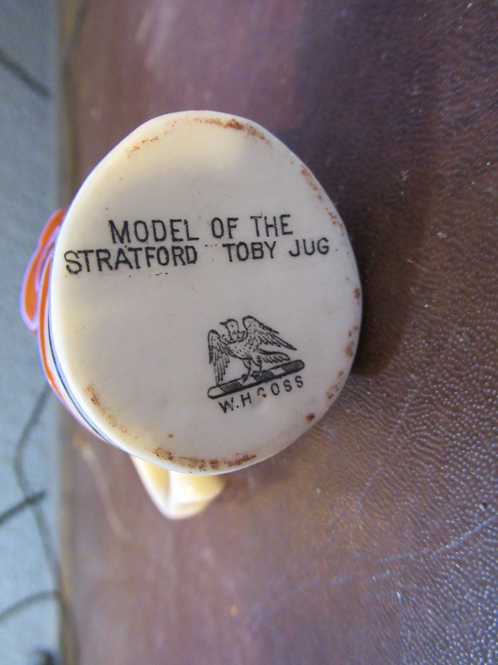 WH Goss second period crested china Stratford Toby Jug 78mm | eBay UK