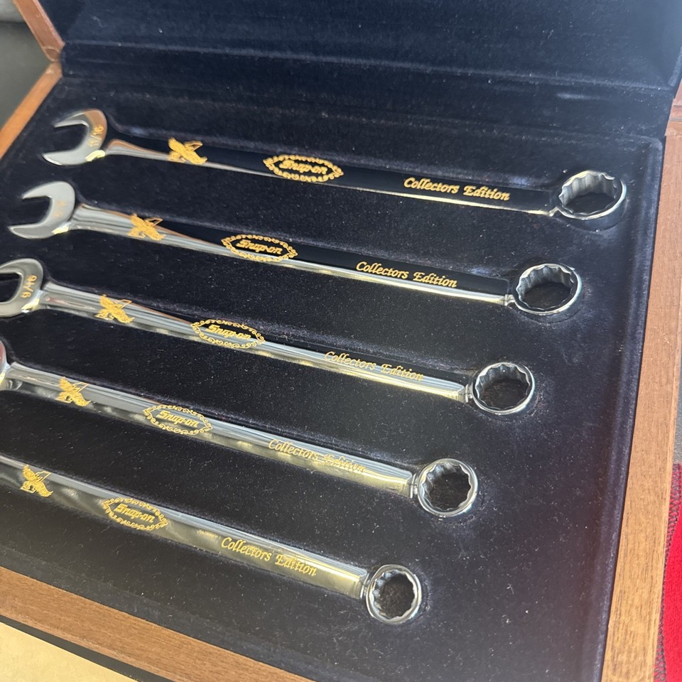 Snap-On Tools Collector Ed. 24k Gold Eagle Engraved Wrench Set 7/16-11/ ...