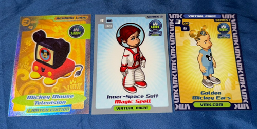 DISNEY VMK Virtual Magic Kingdom Card Lot RARE ~Mickey Mouse Television ...