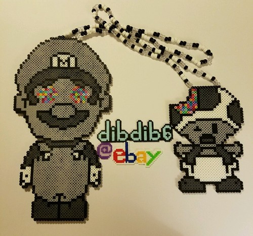 Mario and toad trippy kandi perler necklace rave EDC PLUR Nintendo | eBay