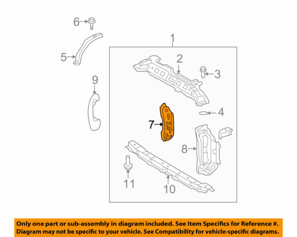 53202-52902 Toyota Support sub-assy, radiator, rh 5320252902, New ...