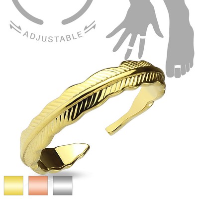 Tribal Feather Adjustable Mid Ring / Toe Ring | eBay