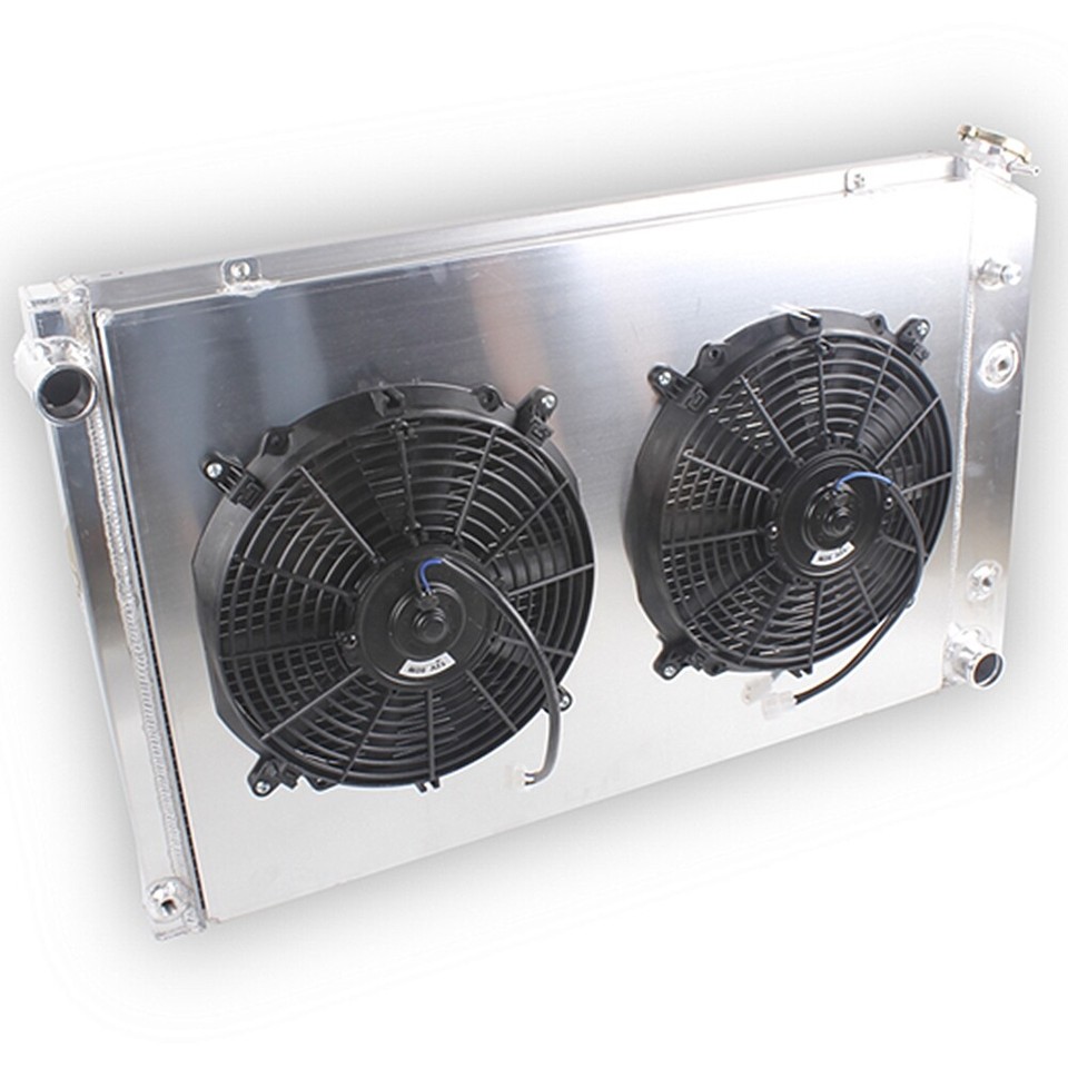 4 Rows Radiator with Fans Shroud for 1981-86 Chevy/GMC C/K C10 C20 C30 ...
