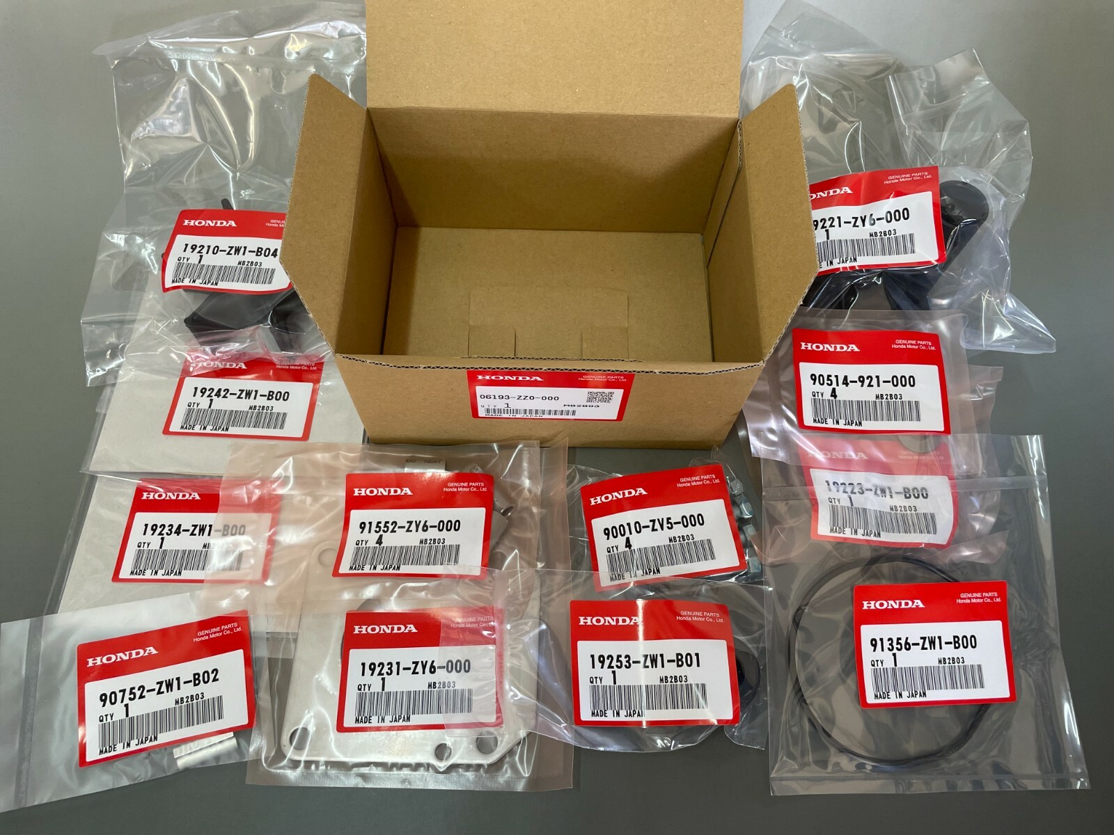 Genuine Honda 75/90hp BF75D/BF90D Complete Water Pump Rebuild Kit 06193 ...