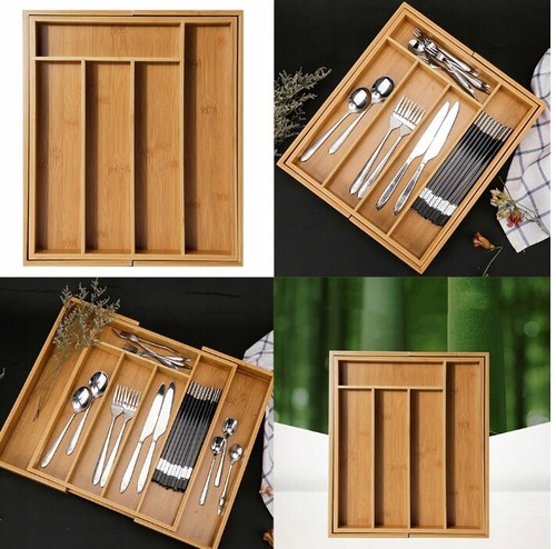 Besteck Organizer 35,5 x 25,5 cm Bambus | eBay