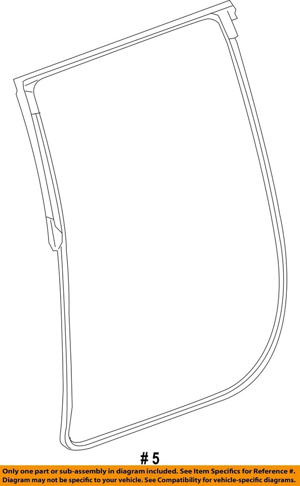 GM OEM Rear Door-Surround Weatherstrip Weather Strip Seal Right ...