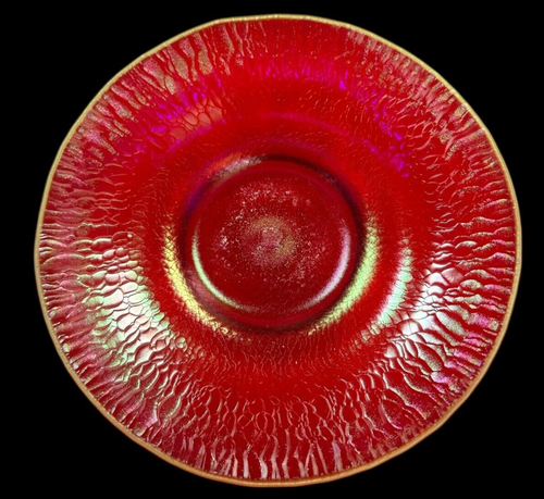 IMPERIAL FENTON RED STRETCH GLASS PLATE - RARE | eBay