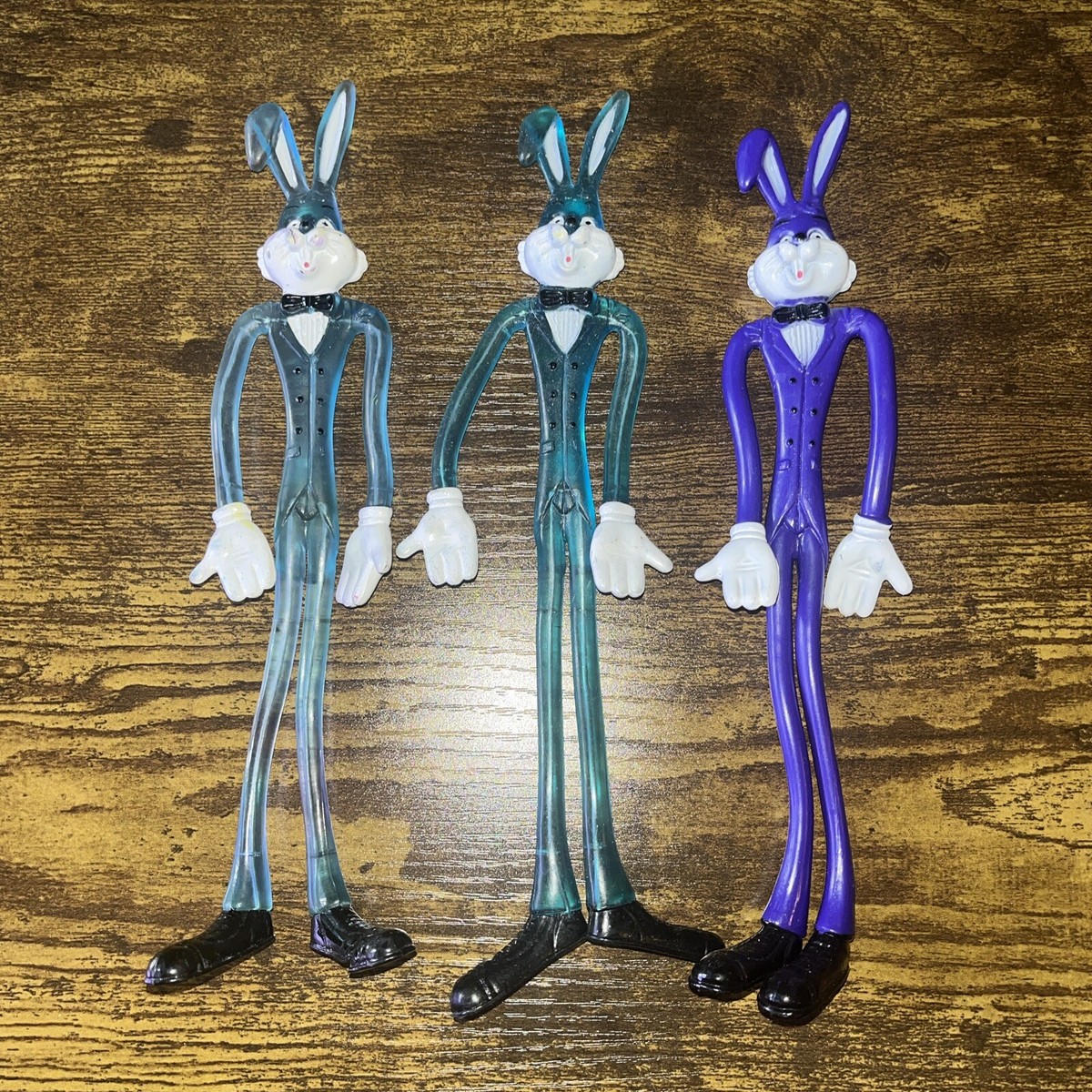 Vintage Rabbit Bendy Vintage Bendable Bendy Wire Rubber Orange Rabbit