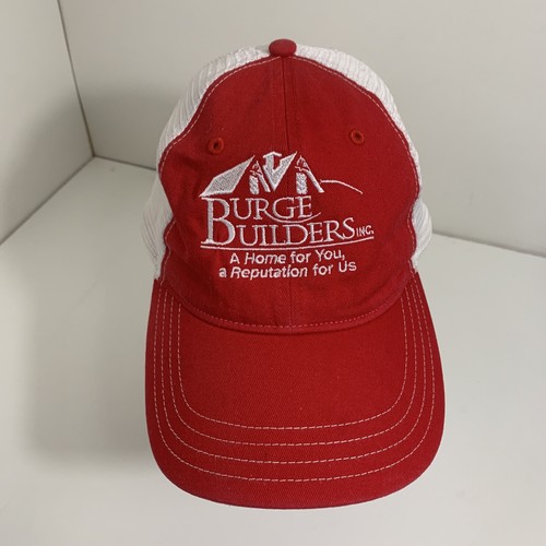 Burge Home Builders Red White Snapback Trucker Hat Lebanon, TN ...