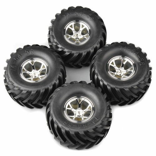1/10 Rc Monster Truck Wheels Tires Set 130mm for Traxxas Stampede Grave ...