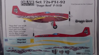 1/72 Decal NA Mustang P-51 Dago Red | eBay.de