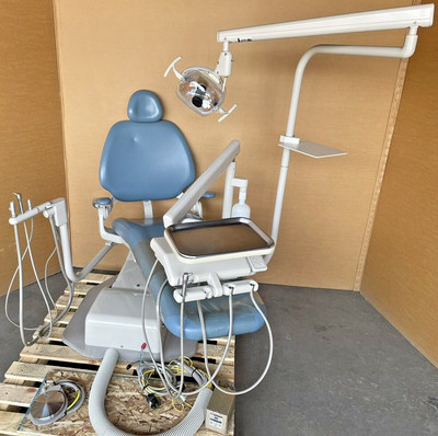 Adec 1221 Dental Exam Chair Full-op w/ Radius Dr. Delivery Light & Asst ...