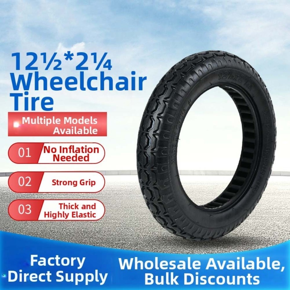 Damping Solid Wheelchair Tire Non-inflatable Wheel Anti-deflation No ...