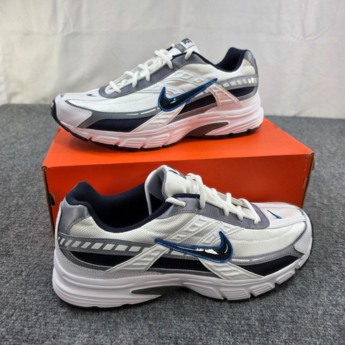 Nike Initiator Mens Running Shoes Sneakers 394055-101 White Blue Silver ...